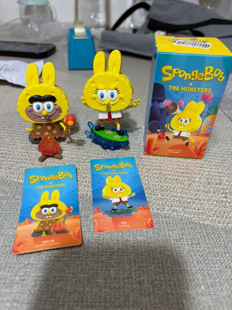Pop Mart Labubu The Monsters SpongeBob, 興趣及遊戲, 玩具 & 遊戲類 - Carousell