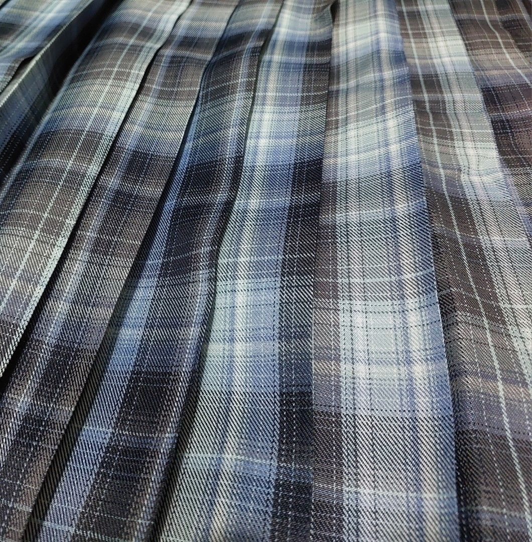 Preppy Y2k Schoolgirl Dark Ocean Blue Pleated 48cm Skirt, Women's ...