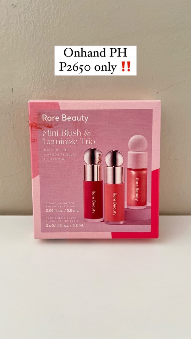 Rare Beauty Mini Blush and Luminize Trio, Beauty & Personal Care, Face ...