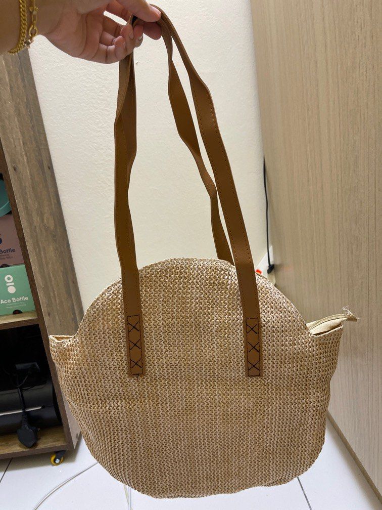 Rattan Bag Rotan Bag Shoulder Beach Bag, Women's Fashion, Bags ...