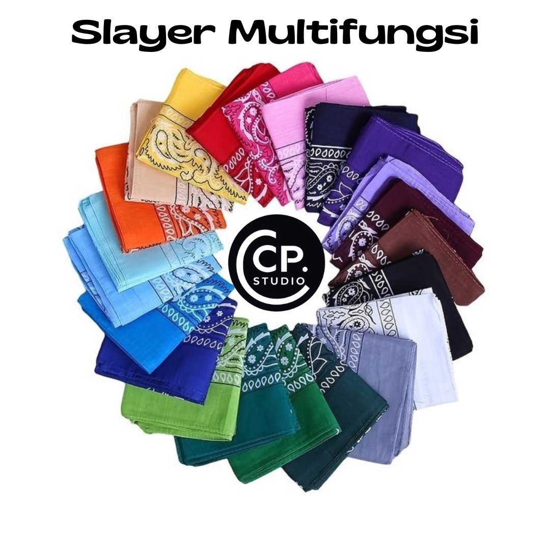 Slayer Bandana Retro Batik, Fesyen Pria, Aksesoris, Lainnya di Carousell