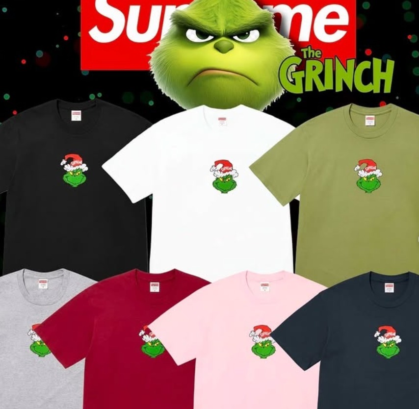Supreme Grinch Tee FW24, Men's Fashion, Tops & Sets, Tshirts & Polo ...