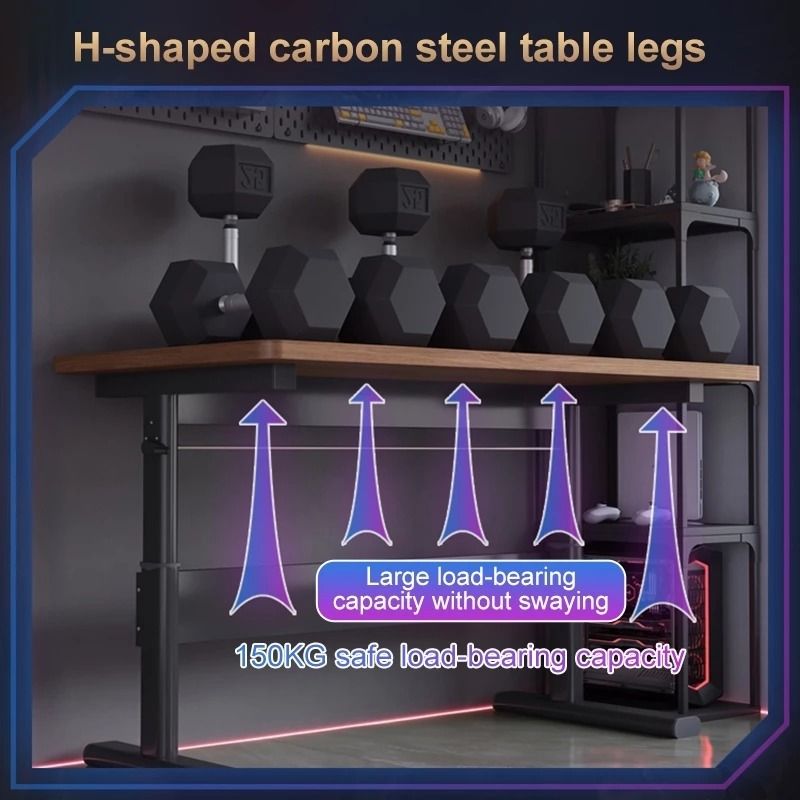 Table Ergonomic Table Height Adjustable PC Gaming Table Office Table ...