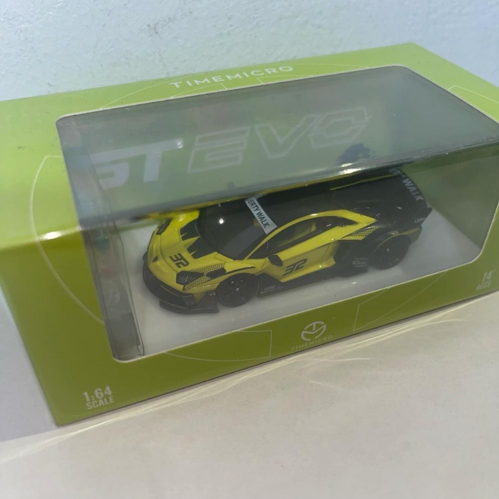 Time Micro 1/64 Scale Liberty Walk Lamborghini Aventador GT Evo Yellow ...