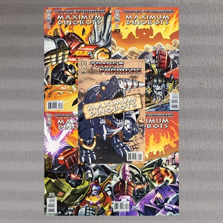 Transformers: Maximum Dinobots 5/5 Complete Set (IDW Publishing I-P ...