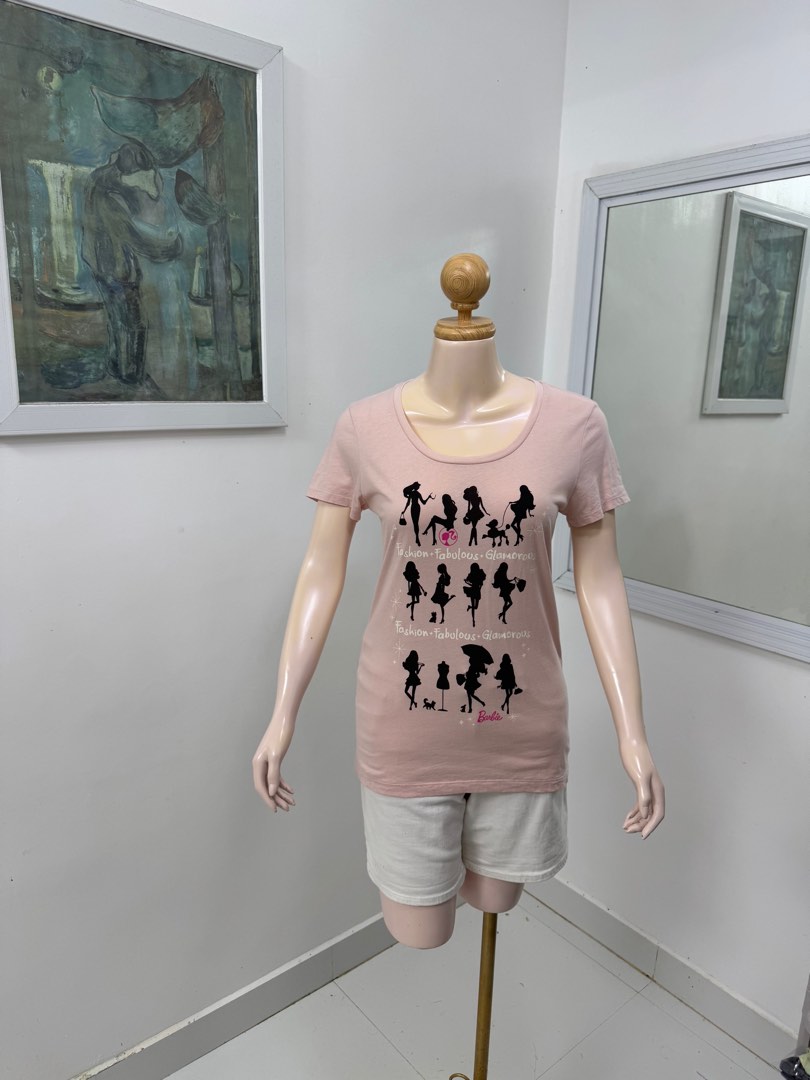 Uniqlo UT Barbie, Women's Fashion, Tops, Shirts on Carousell