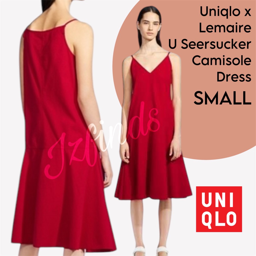 Uniqlo x Lemaire U Seersucker Camisole Dress-SMALL, Women's Fashion, Dresses & Sets, Dresses on ...