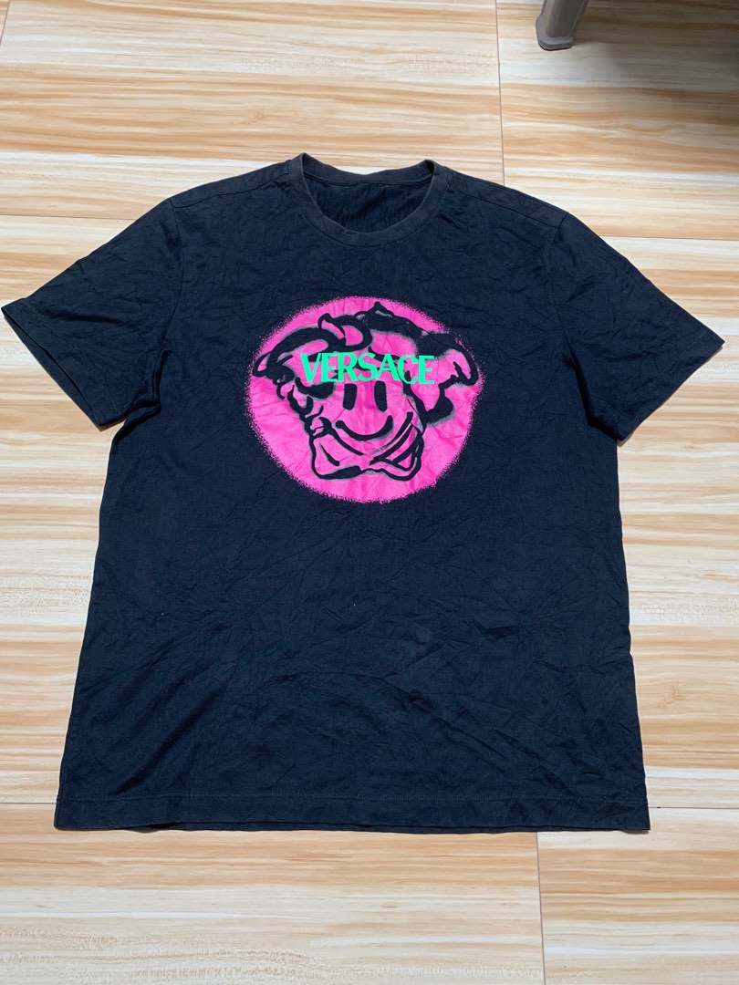 VERSACE MELTING SMILEY MEDUSA HEAD TEE SHIRT, Luxury, Apparel on Carousell