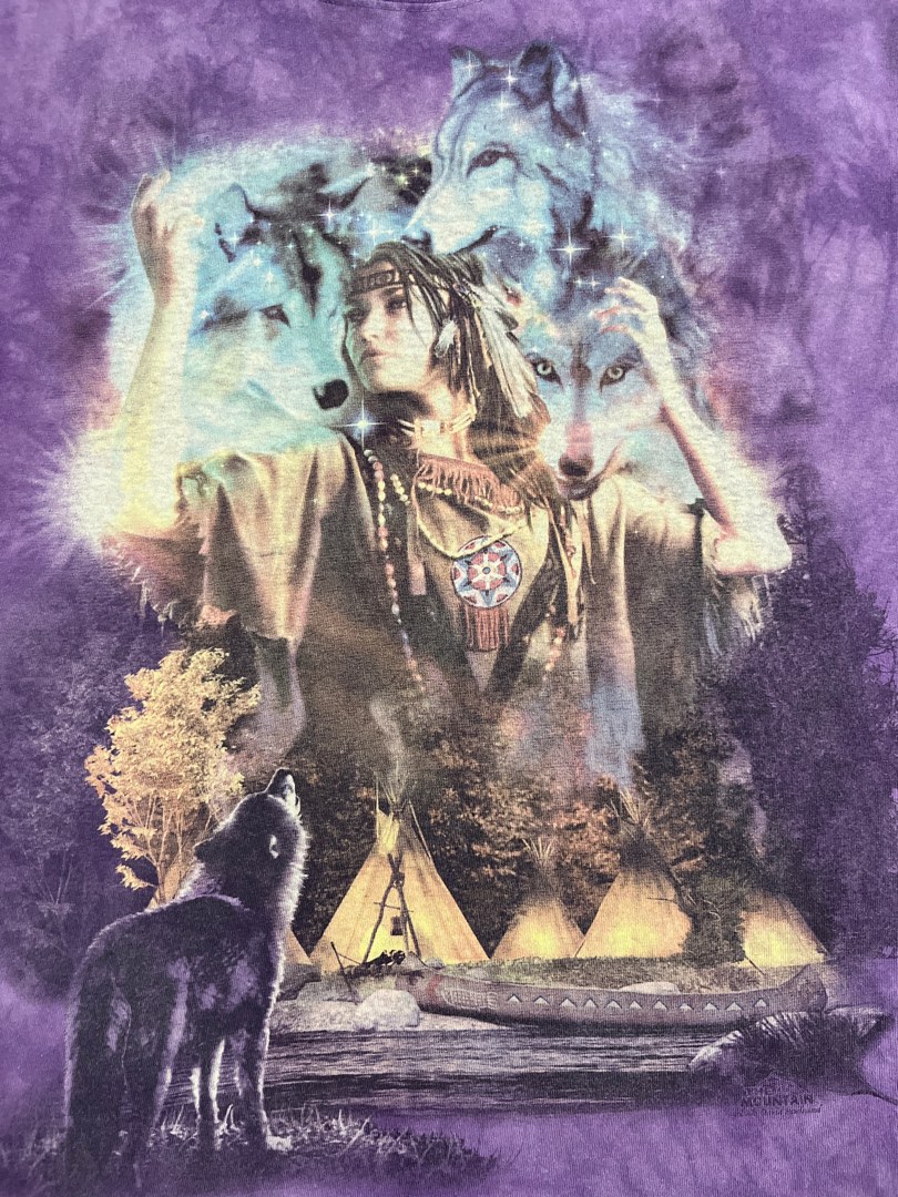 Vintage 2006 Native American x Wolf Tee, Men's Fashion, Tops & Sets ...