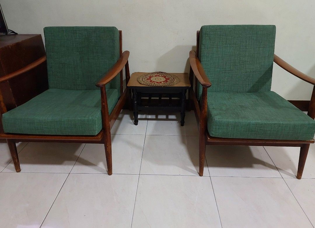 Vintage / Antique Chair Table set, Furniture & Home Living, Furniture ...