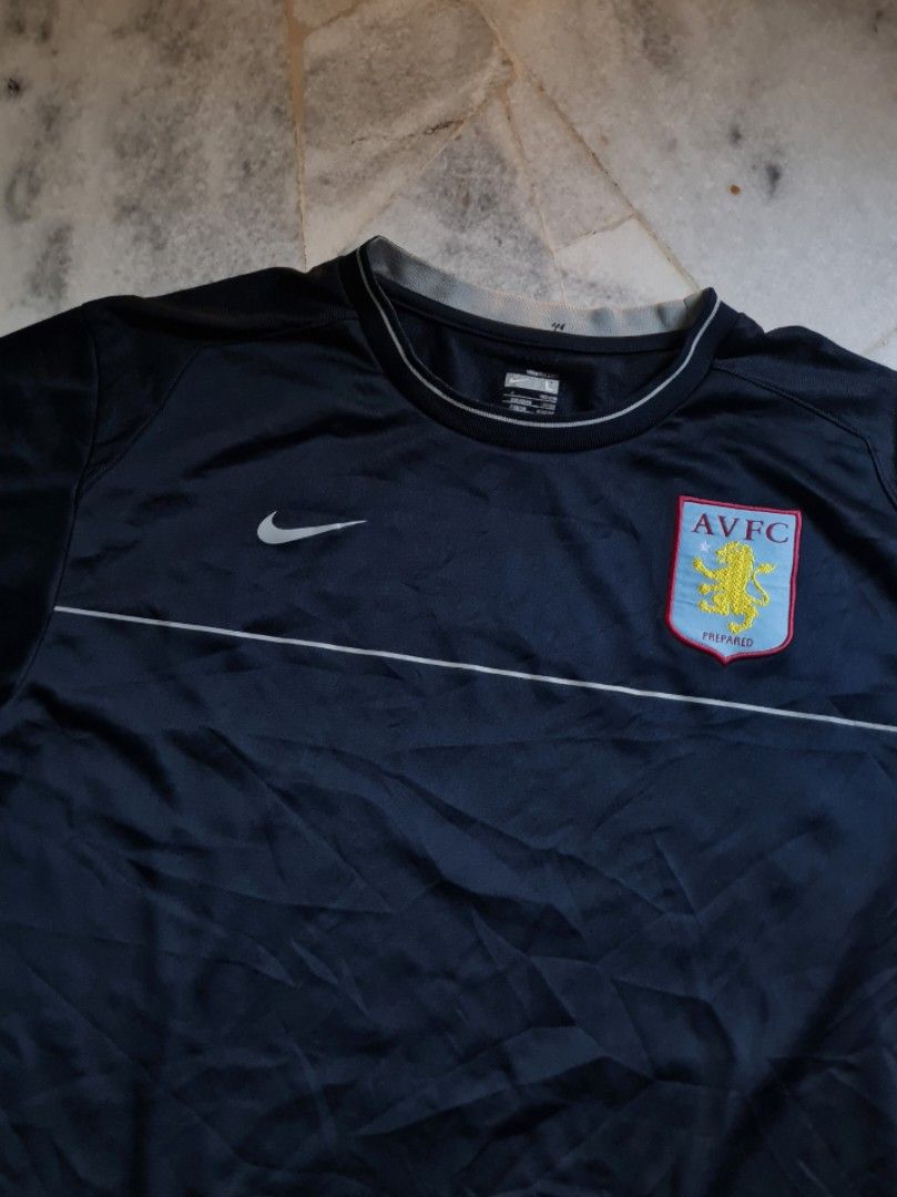 Vintage 2008/2009 Aston Villa Training Epl Retro Jersey, Men's Fashion ...