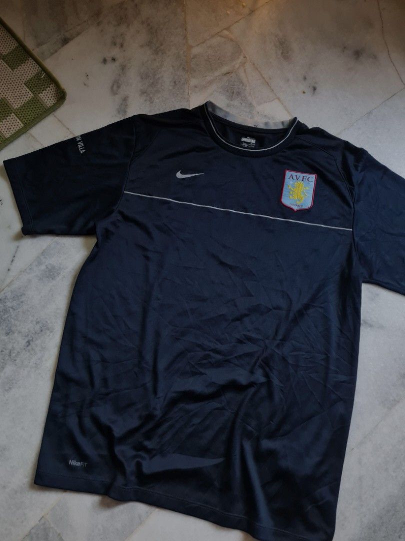 Vintage 2008/2009 Aston Villa Training Epl Retro Jersey, Men's Fashion ...