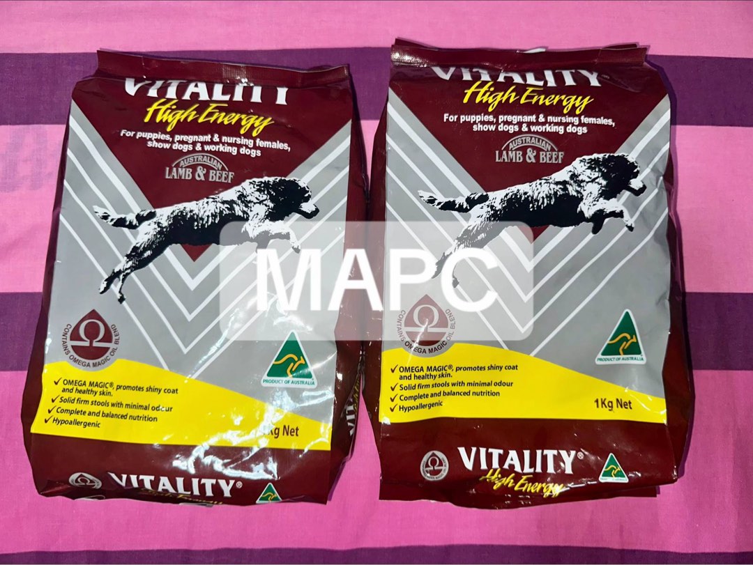 VITALITY HIGH ENERGY PUPPY 2 packs of 1kg, Pet Supplies, Pet Food on ...