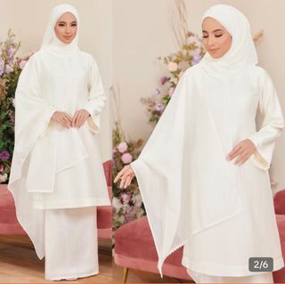 Wanzar Kebaya Lace Kain Batik, Women's Fashion, Muslimah Fashion, Baju ...