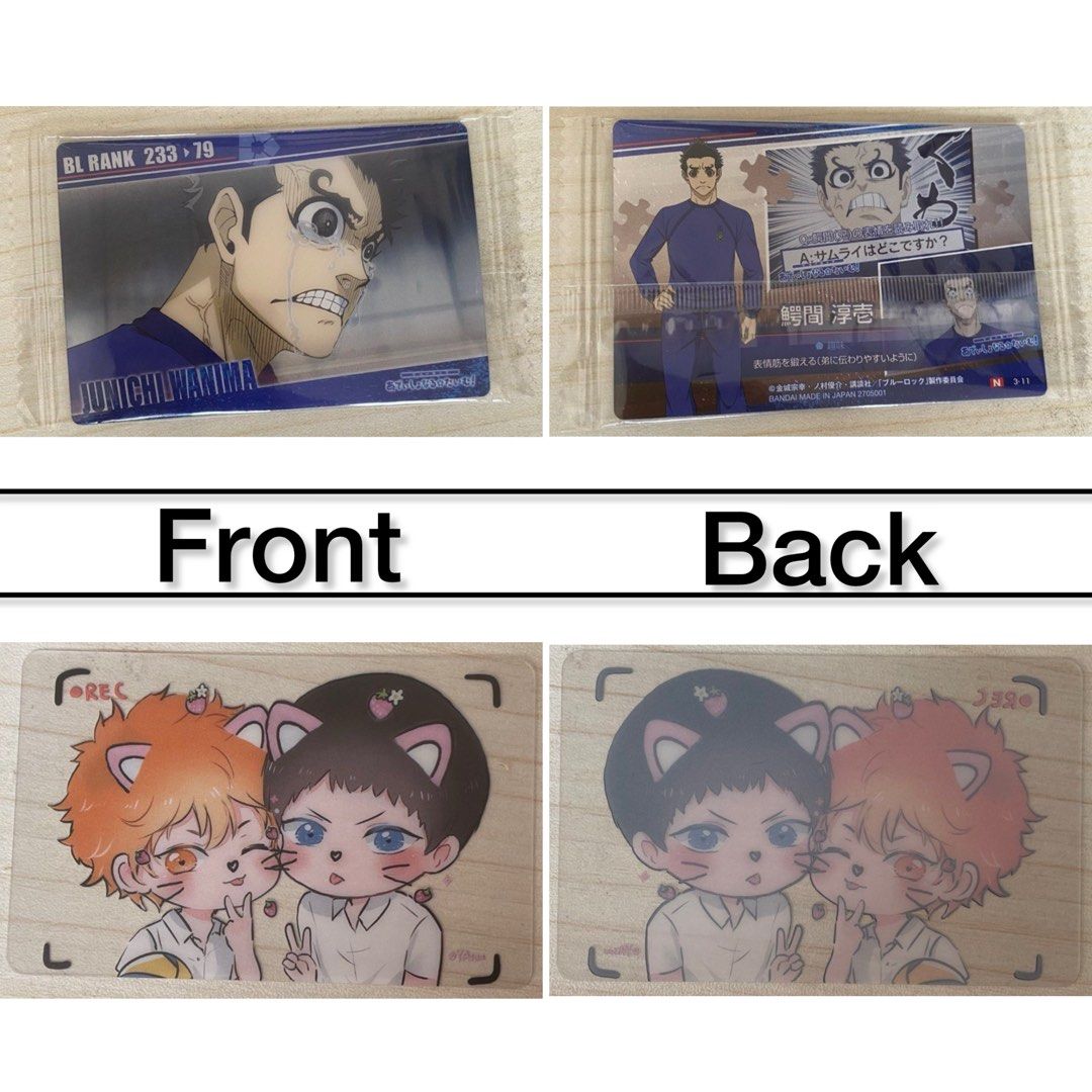 [WTS] Assorted merch Blue Lock Junichi Wanima waffle card, Haikyu ...