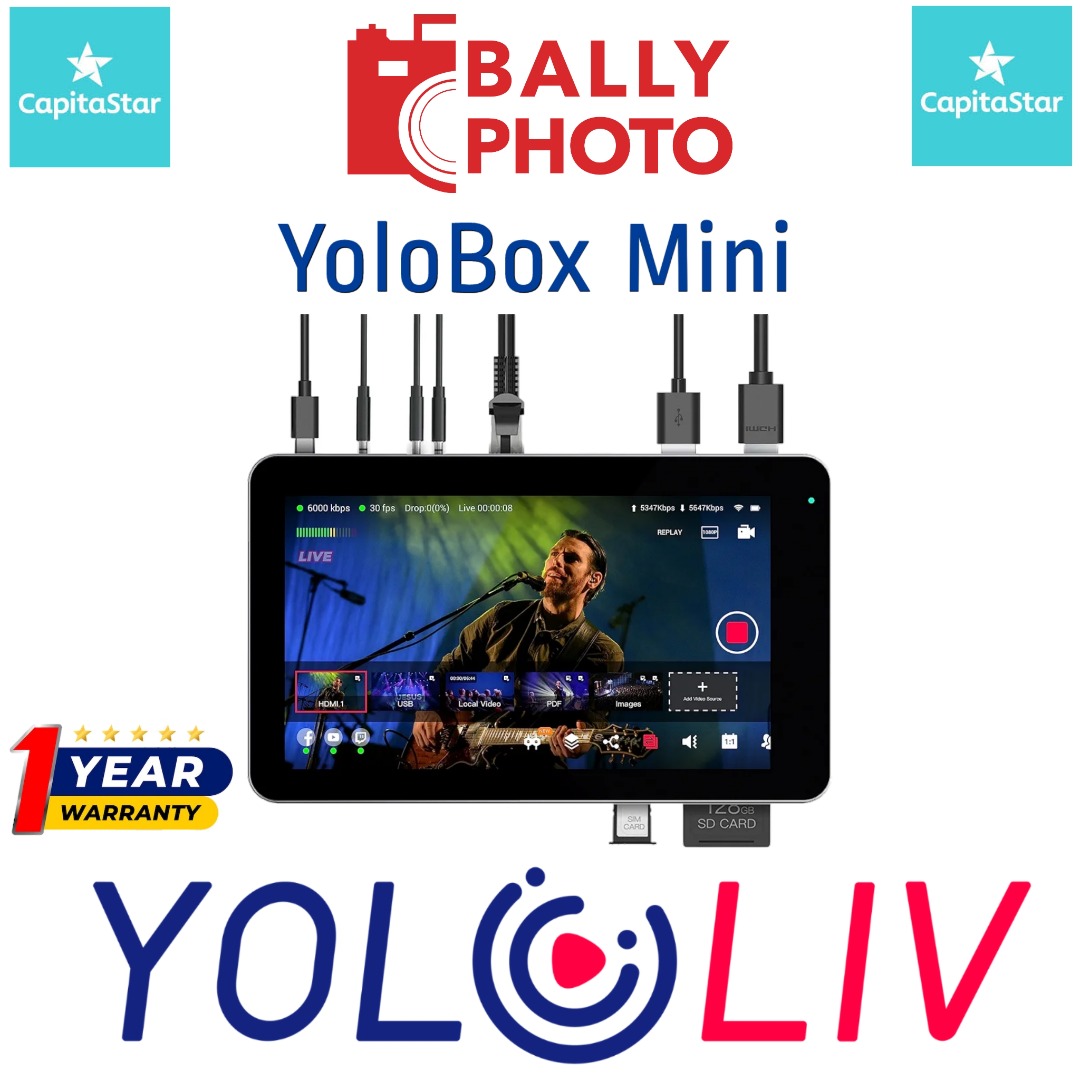 YOLOLIV YoloBox Mini, All-in-one Portable Multi-Camera Live Streaming ...