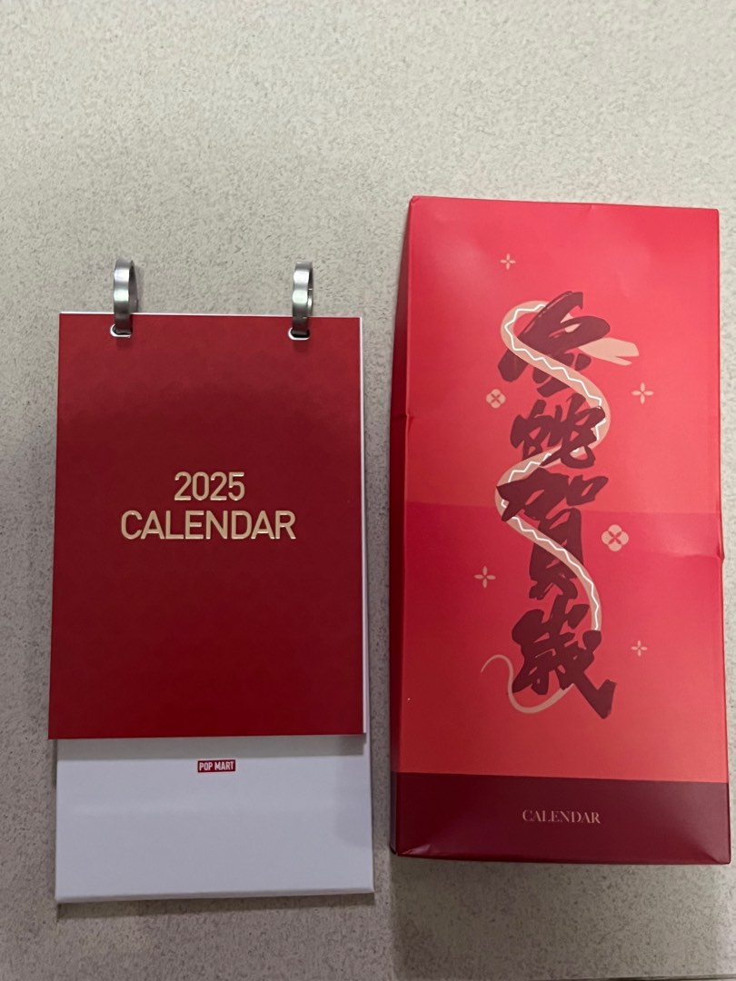 2025 table calendar Popmart, Hobbies & Toys, Memorabilia & Collectibles ...