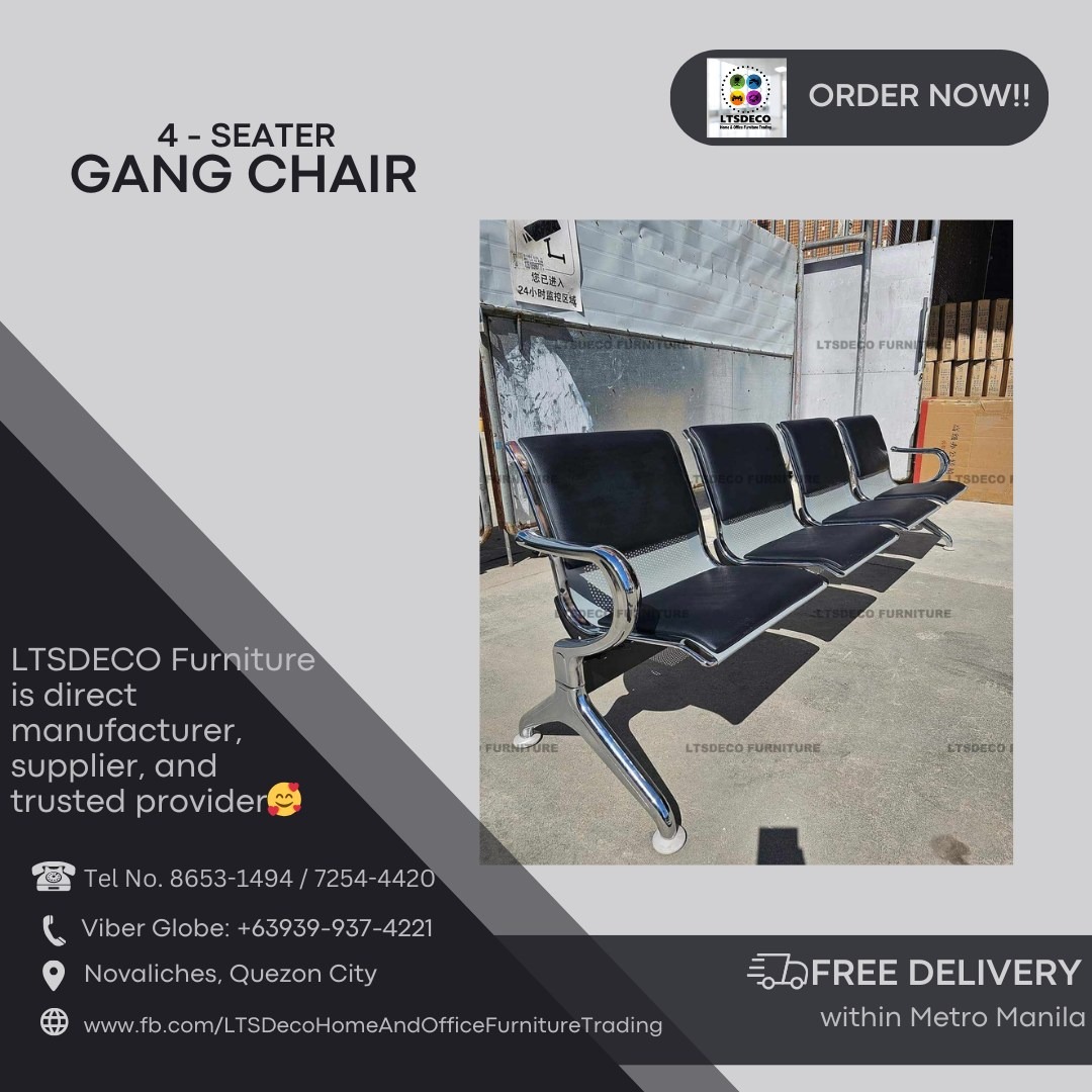 4seater gang chair \ Office partition \ Office furniture supply ...
