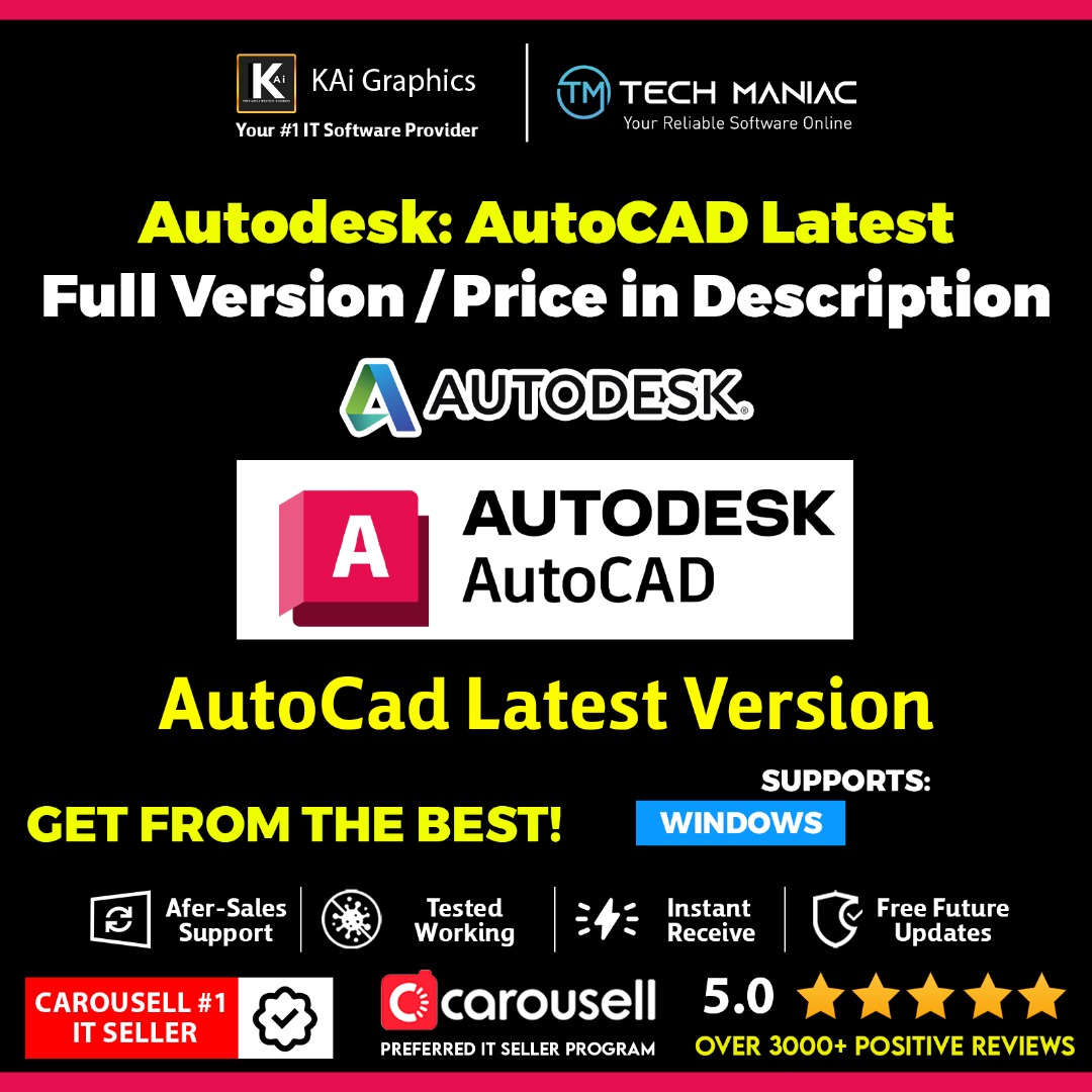 ⭐ AutoDesk: Autocad 2025 Genuine Software [1 - 3 Years Windows / MAC ...