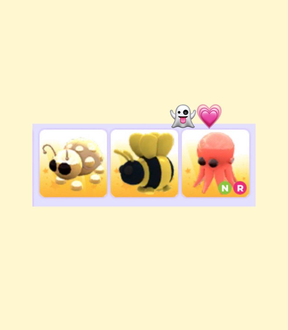 Adopt me legendary bundle ^^ (nr octopus,king bee,golden ladybug ...