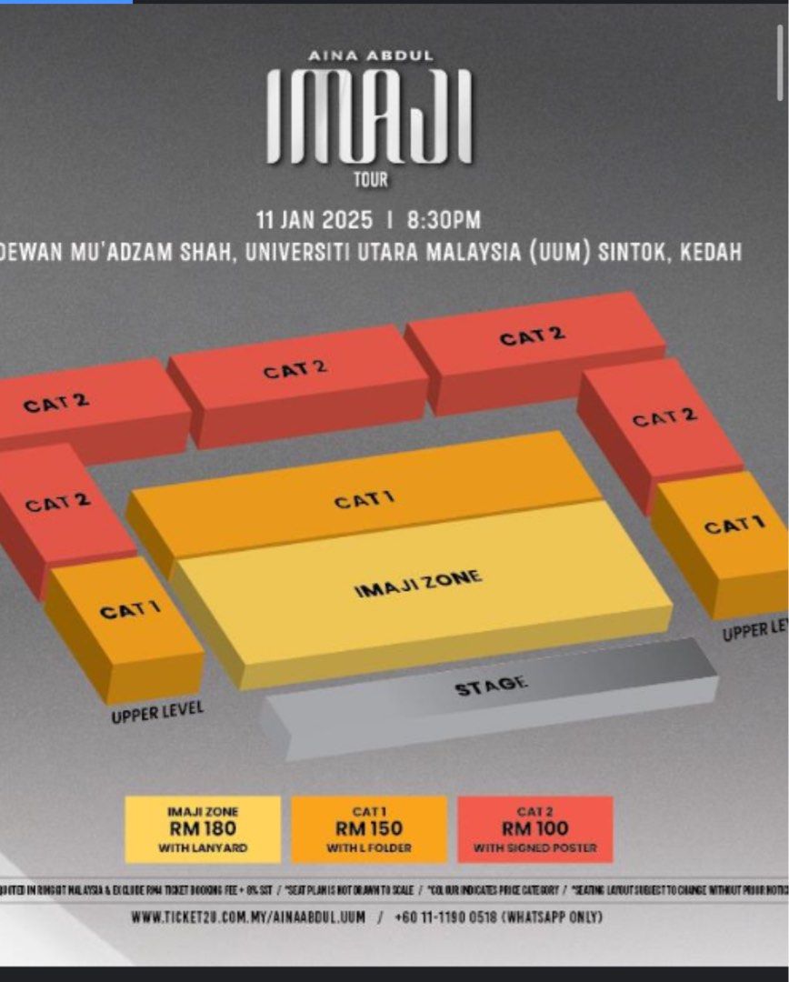 Aina abdul imaji tour cat 1, Tickets & Vouchers, Event Tickets on Carousell