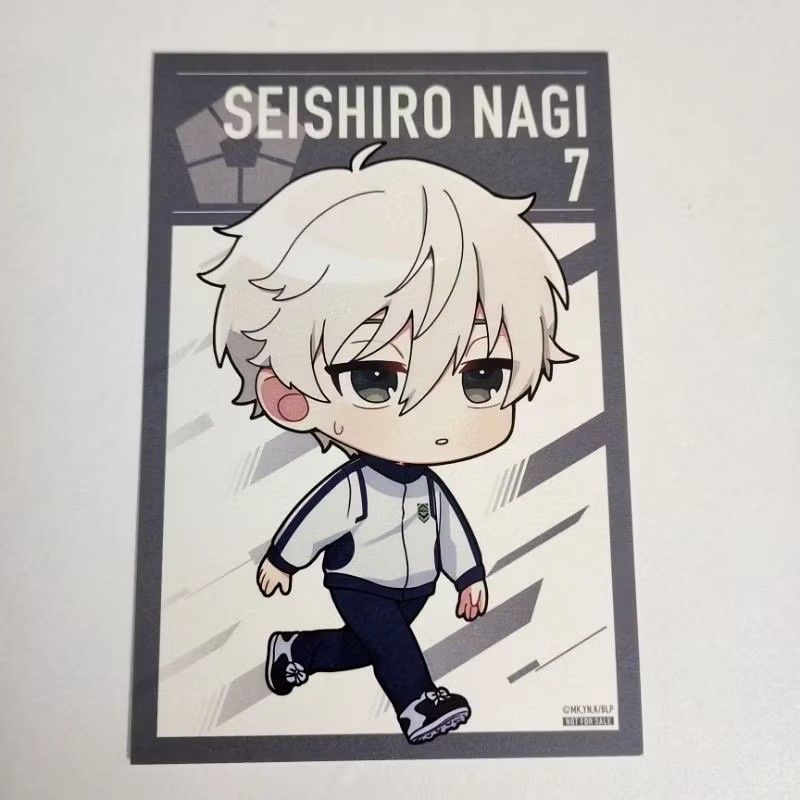 Blue Lock set official merch Nagi Seishiro Reo Mikage postcard sticker ...