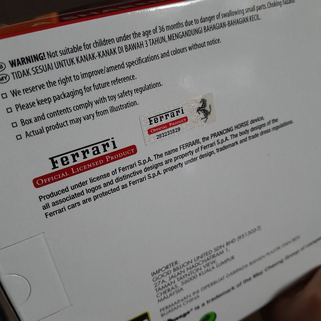 Burago Shell 1:18 Scale Ferrari 458 Speciale, Hobbies & Toys, Toys ...