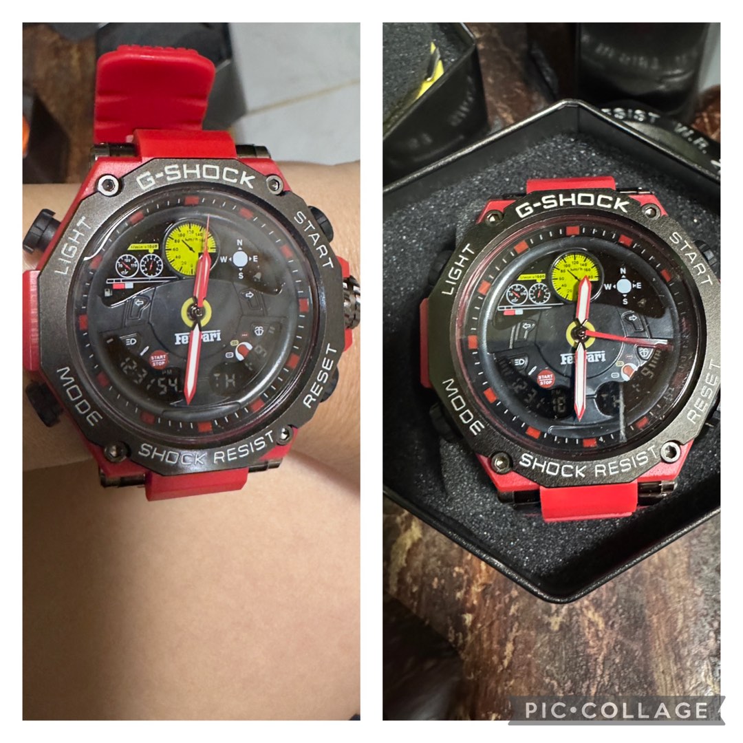 Casio G shock Ferrari, Men's Fashion, Watches & Accessories, Watches on ...