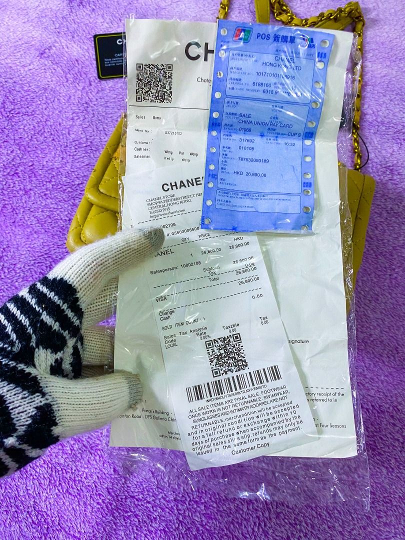 CHANEL 10218184 CHAIN BAG LAMBSKIN WITH RECEIPT WORTH 200K, Luxury ...