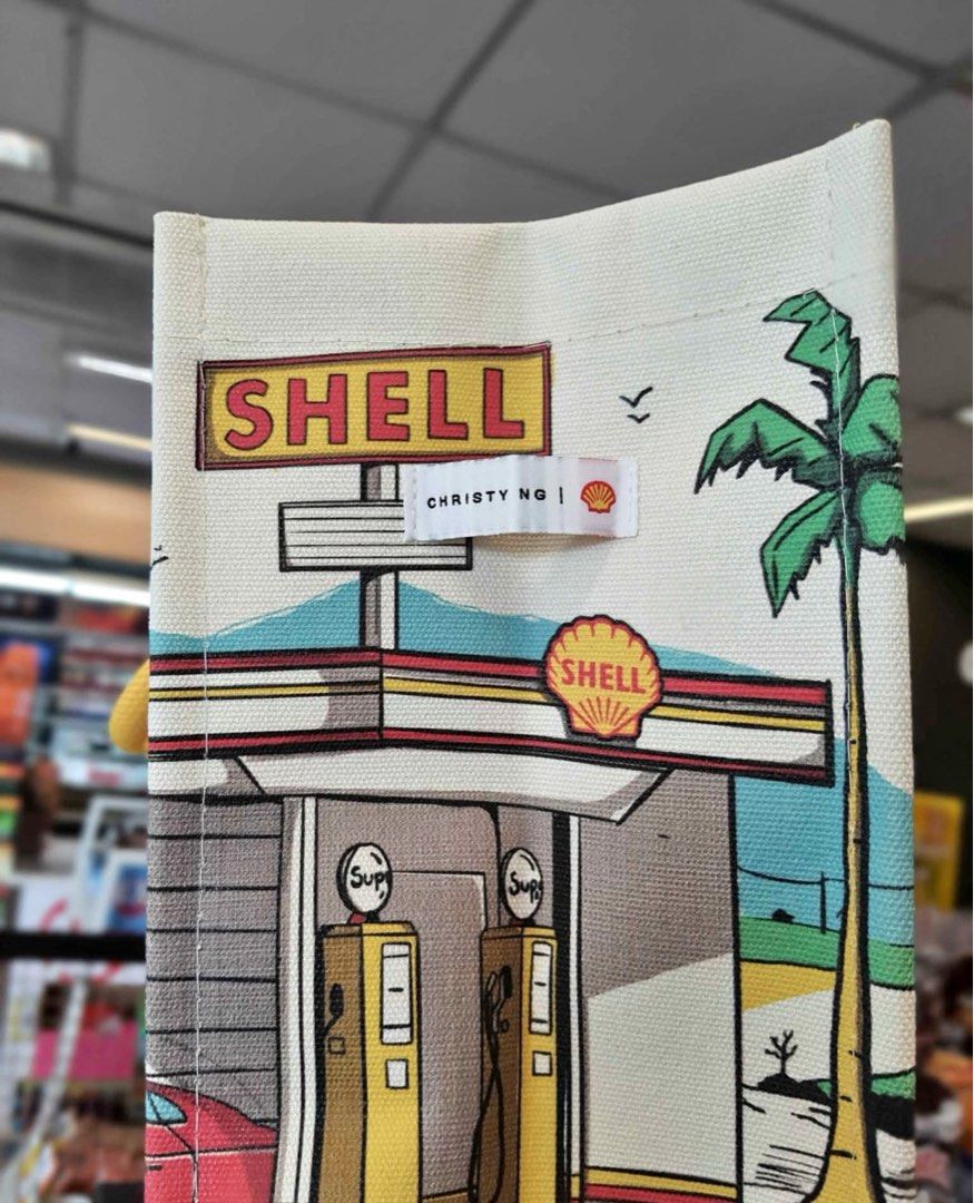 Christy Ng x Shell Tote Grocery Bag Limited Edition., Women's Fashion ...