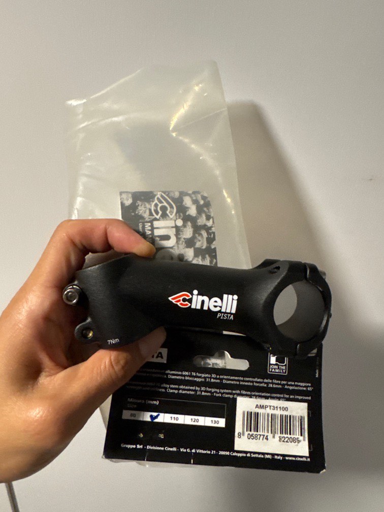 Cinelli Pista Stem 90mm, Sports Equipment, Bicycles & Parts, Parts ...