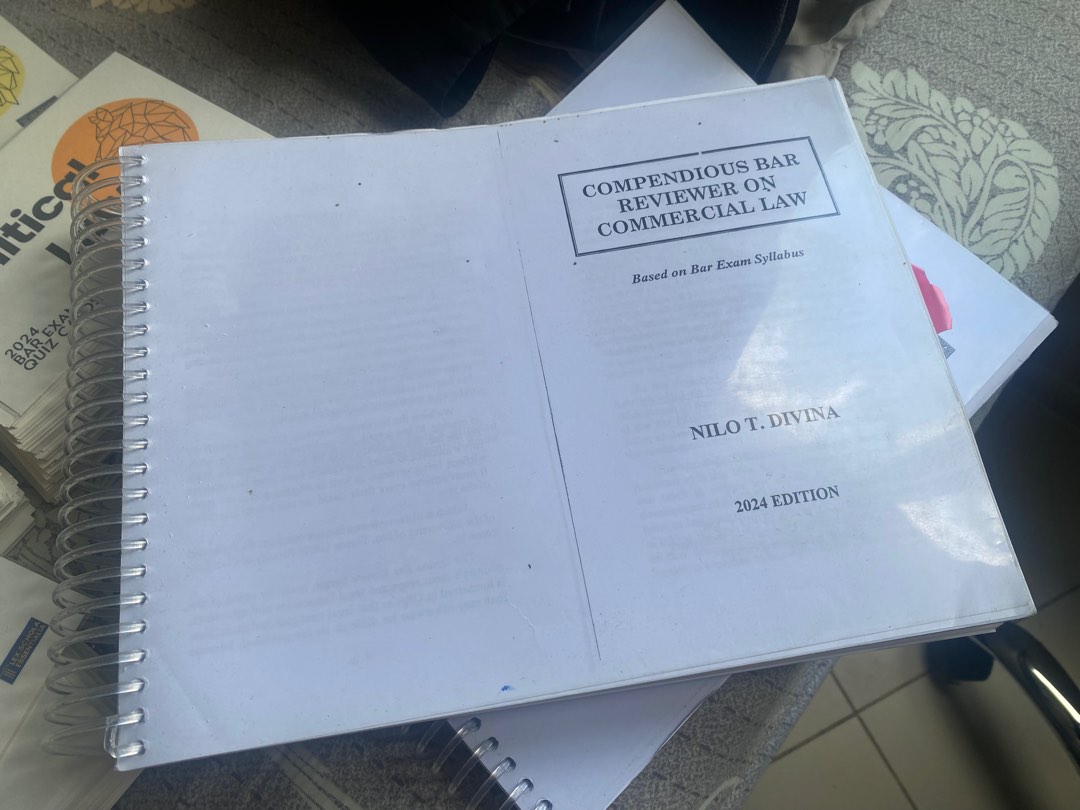 Compendious bar reviewer commercial law divina 2024, Hobbies & Toys ...