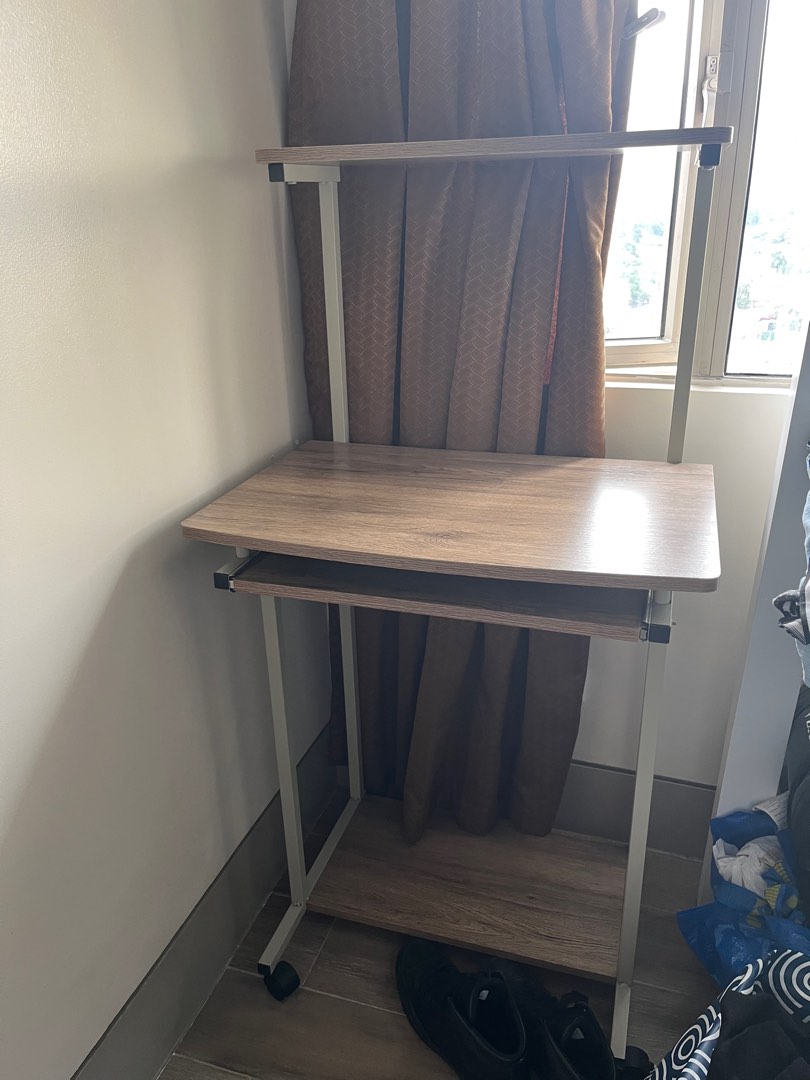 Computer table with printer rack and sliding keyboard, Furniture & Home ...
