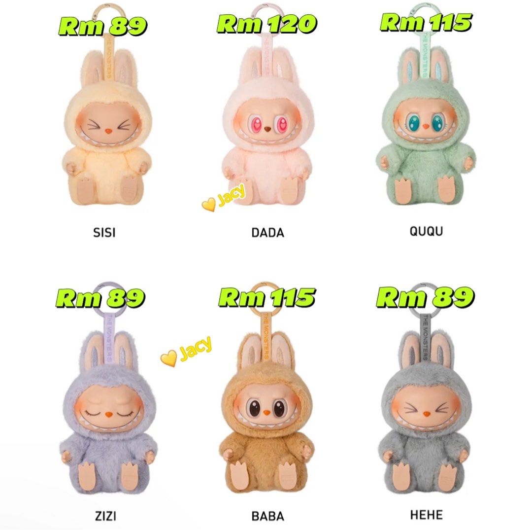 Confirmed Design Labubu Have A Seat V2 The Monster Dada Baba Ququ Zizi Sisi Hehe Ready Stock ...