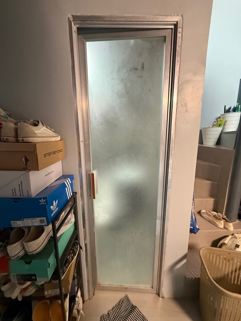 CR Glass door with aluminum hamba, Furniture & Home Living, Bathroom ...