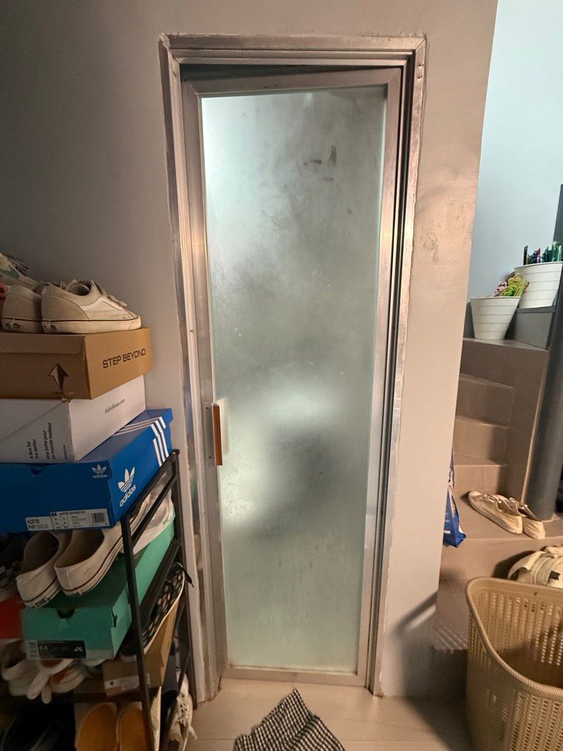CR Glass door with aluminum hamba, Furniture & Home Living, Bathroom ...