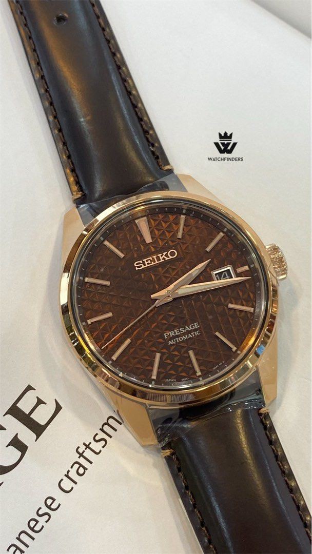 Elegant Seiko Presage SPB170J1 - Sharp Edged Series with Brown Dial ...