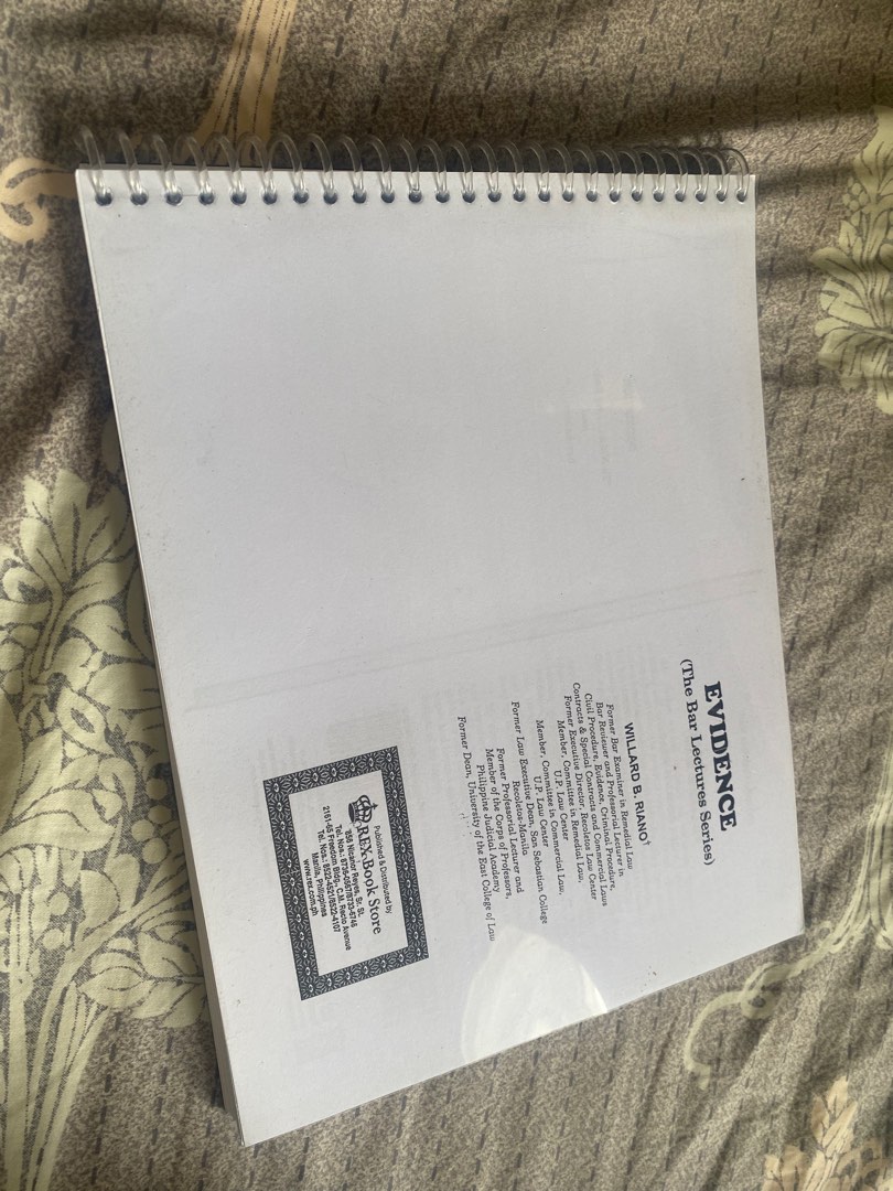 Evidence bar lecture series riano latest edition, Hobbies & Toys, Books ...