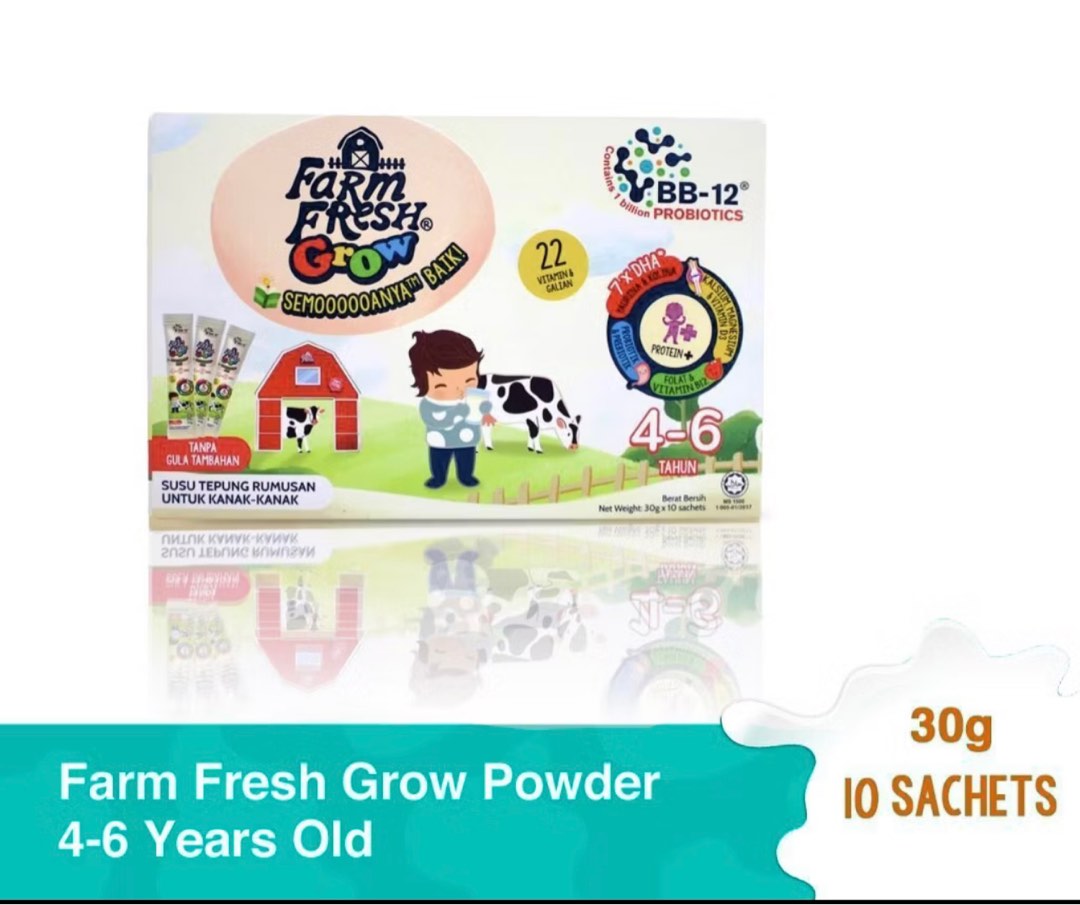 Farm fresh sachet milk for 4-6 years old, Babies & Kids, Nursing ...