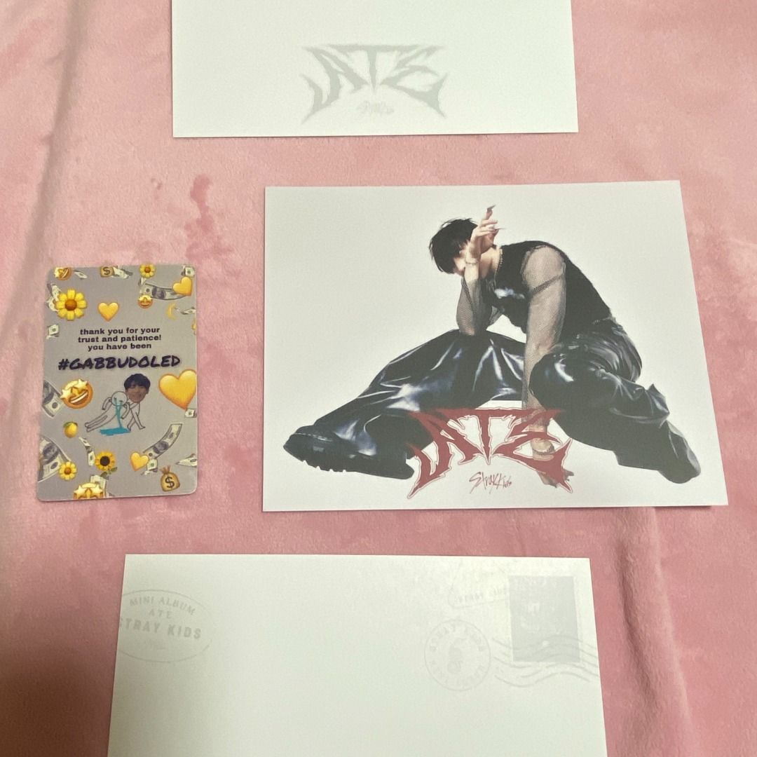 [Free DominATE Bulacan Confetti] Bang Chan Official PC [Stray Kids ATE Letter Version Postcard ...