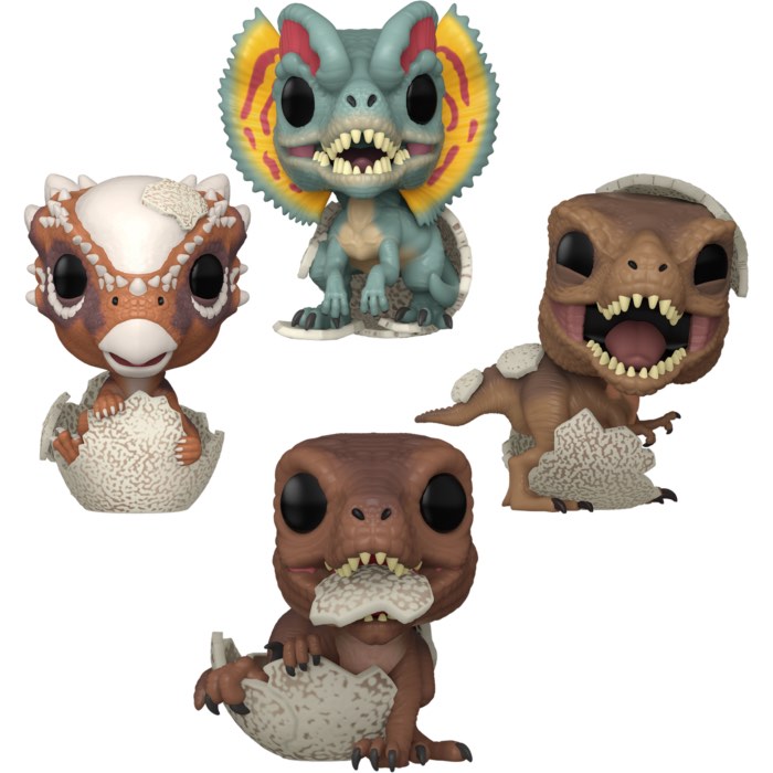 Funko Pop! Movies: Jurassic Park - T. Rex Hatchling #1716/Velociraptor Hatchling #1717 ...