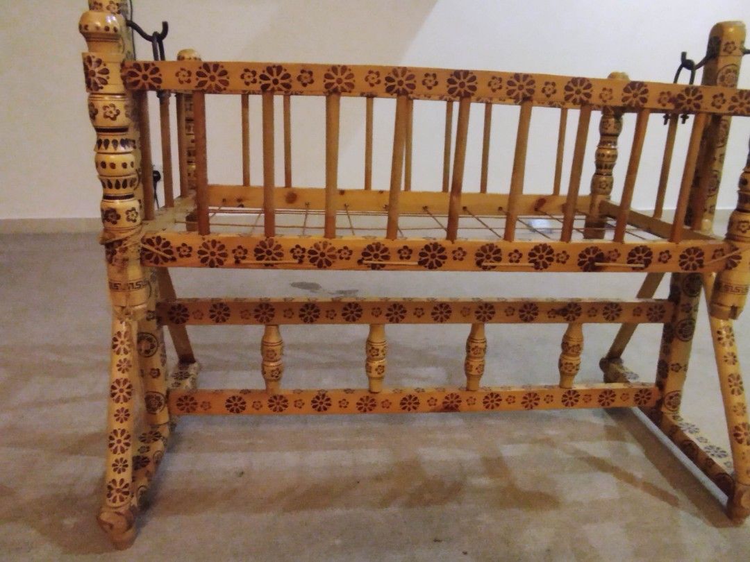 Handcrafted Wooden Baby cot cradle, Babies & Kids, Baby Nursery & Kids ...