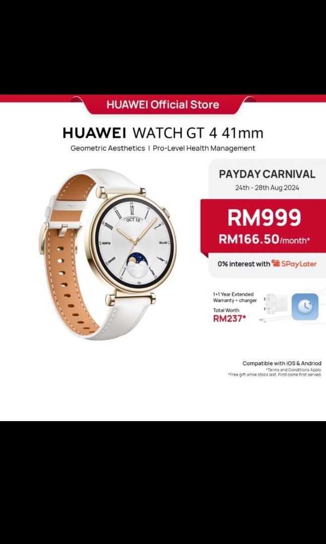 Huawei GT4 Leather Strap, Women's Fashion, Watches & Accessories ...