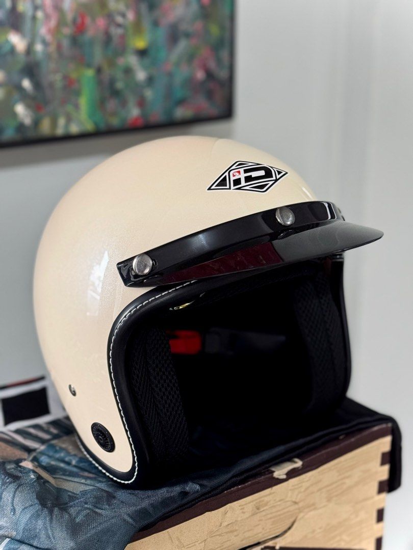 ID CR400 CLASSIC HALF FACE HELMET WITH REMOVABLE PEAK MADE IN THAILAND ...