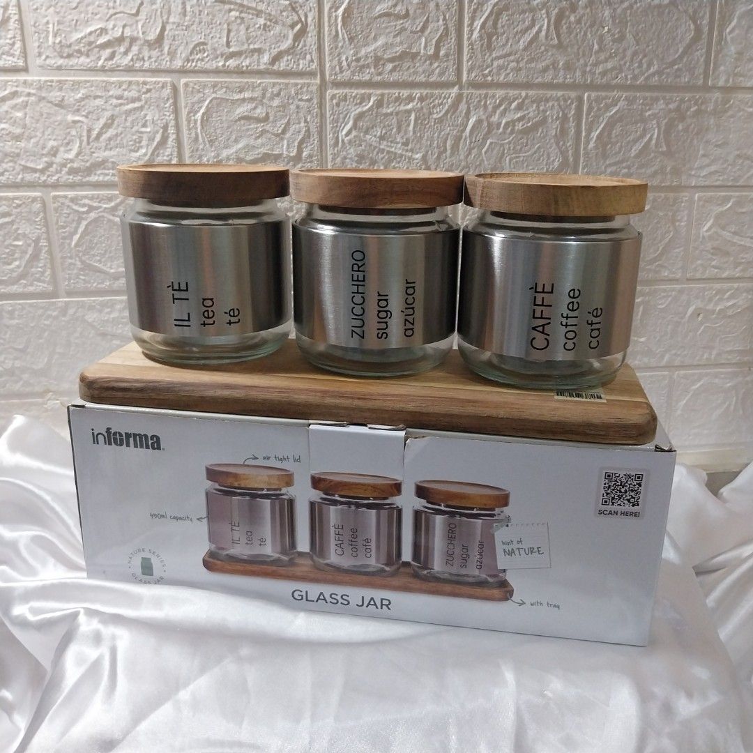 Informa glass jar / perabot dapur / tempat teh / tempat kopi / tempat ...