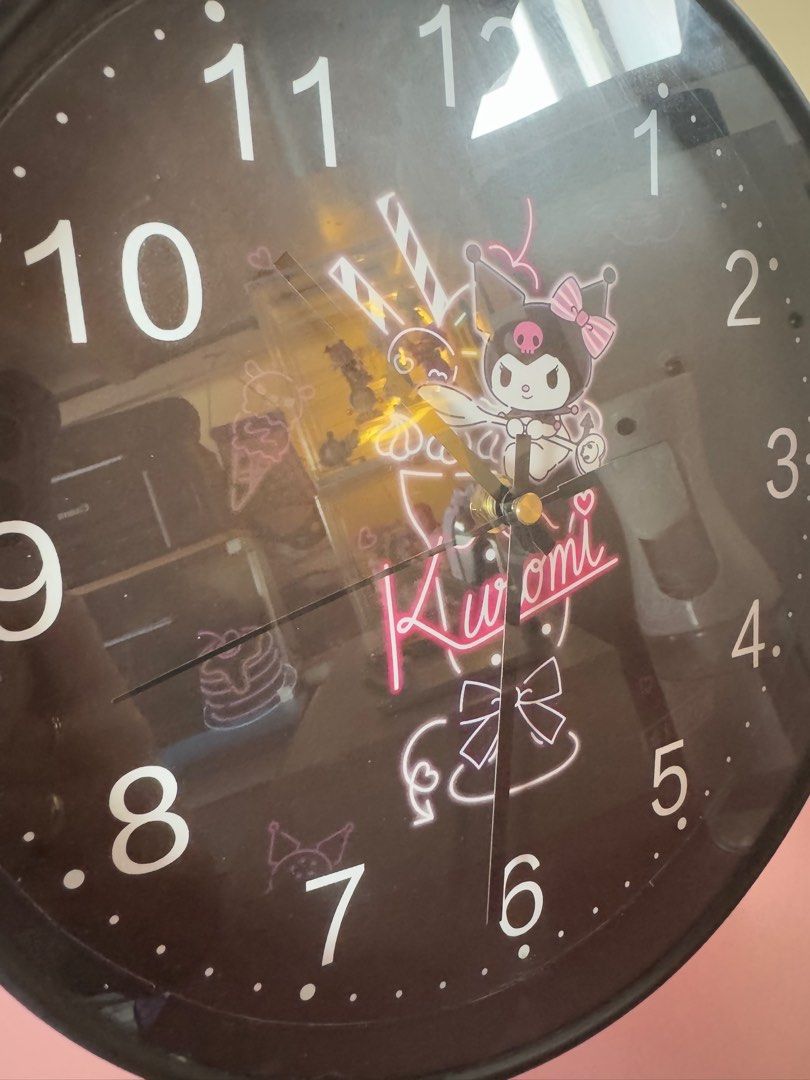 Kuromi Wall Clock 20cm, Furniture & Home Living, Home Decor, Clocks on ...