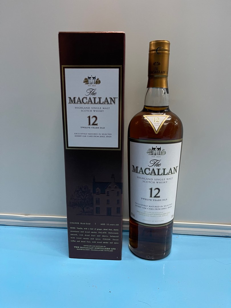 Macallan 12 Sherry Oak Old Bottling (700ml), Food & Drinks, Alcoholic ...
