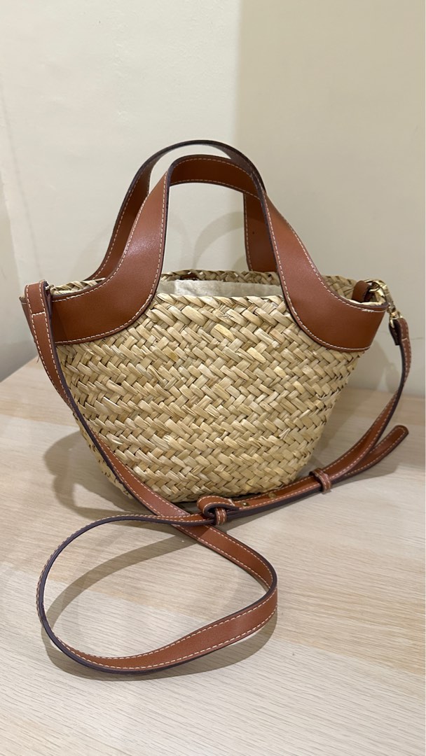 Mango Rattan/Straw bag, Women's Fashion, Bags & Wallets, Beach Bags on ...