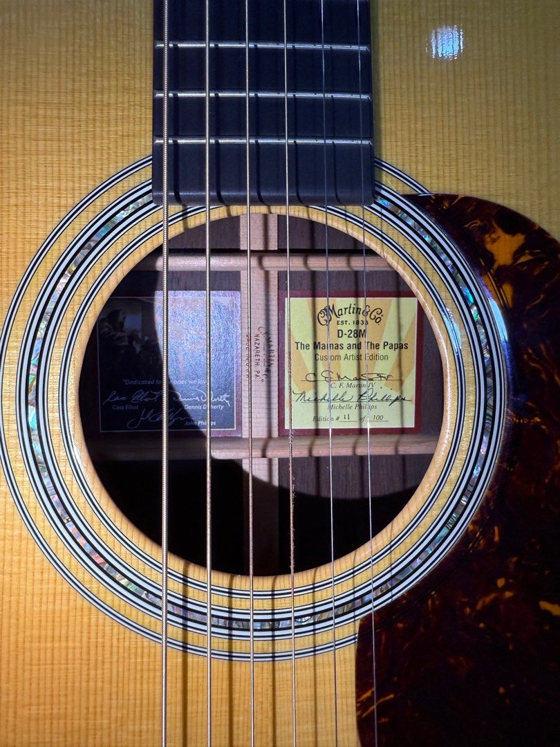 Martin D-28M "Mama's & The Papa's" Custom Artist Edition Acoustic Guitar, Hobbies & Toys, Music ...