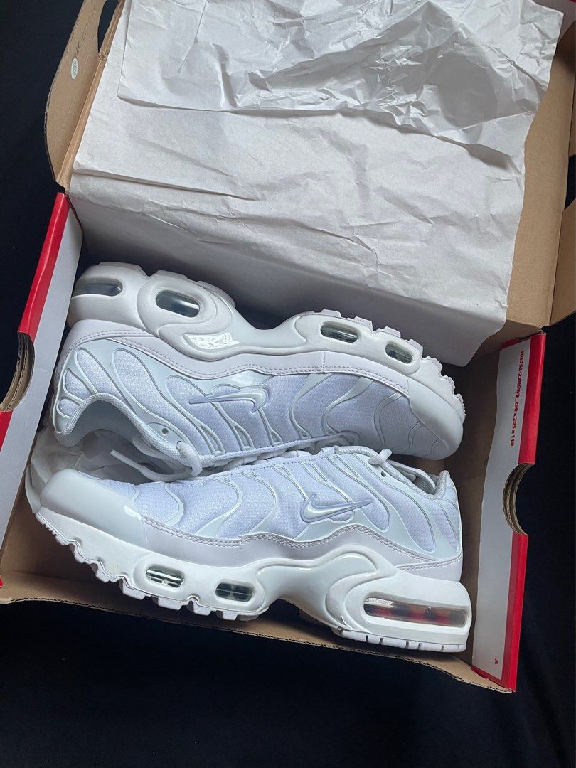 Nike Tn Airmax All White, Men's Fashion, Footwear, Sneakers on Carousell